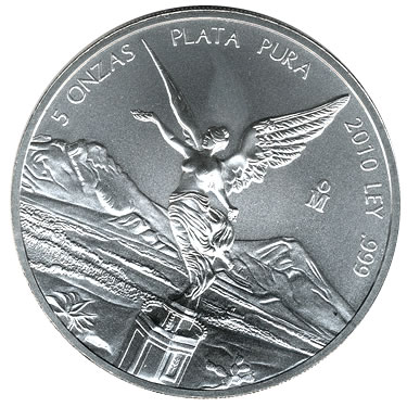 Mexican Silver Libertad 5 Ounce 2010 | Golden Eagle Coins