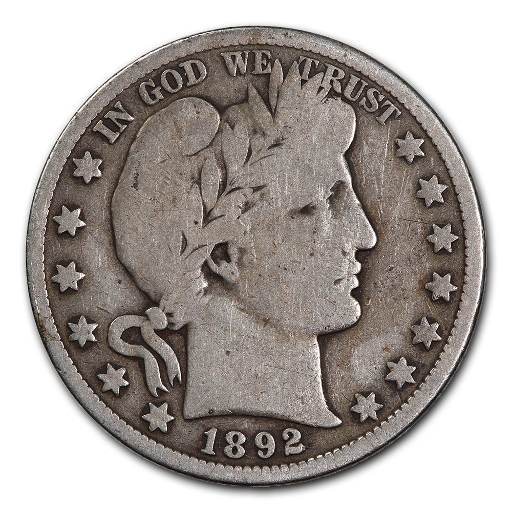 Barber Half Dollar Very Good 1892-O | Golden Eagle Coins