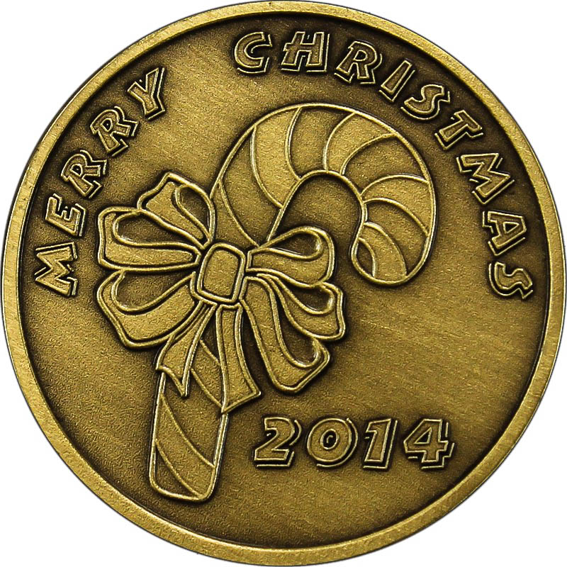 Christmas 2014 Bronze Coin BX-11 Candy Cane | Golden Eagle Coins