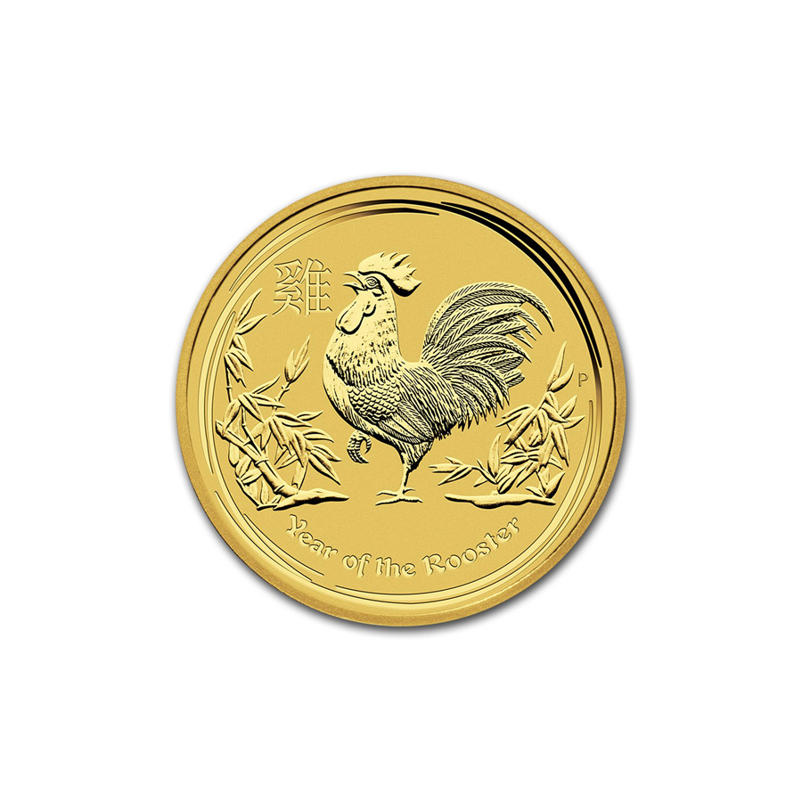 Australian Perth Mint Series II Lunar Gold Tenth Ounce 2017 Rooster ...